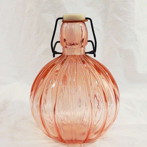 Vintage | Dining | Vintage Pink Depression Glass Bottledecanter With ...